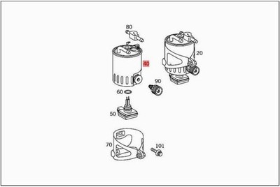 Genuine MERCEDES Fuel filter 6110920101 | eBay