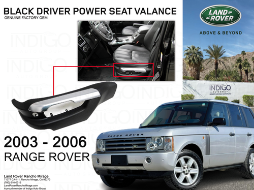 Range Rover OEM L322 2003-2006 Jet Black Front Left Power Seat Valance ...