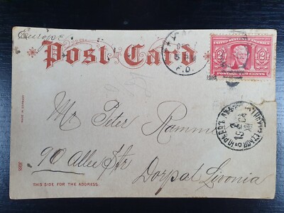 POSTCARD with US Two Cents stamp, old | eBay