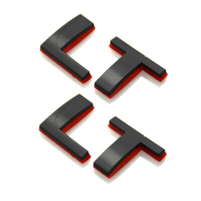 2x LT Emblem Letters Badge 3D Nameplate Logo Sticker Decal Black Red | eBay
