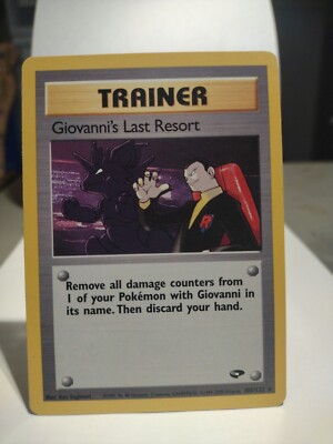 Pokemon 2000 Giovanni's Last Resort Trainer Card 105/132 | eBay