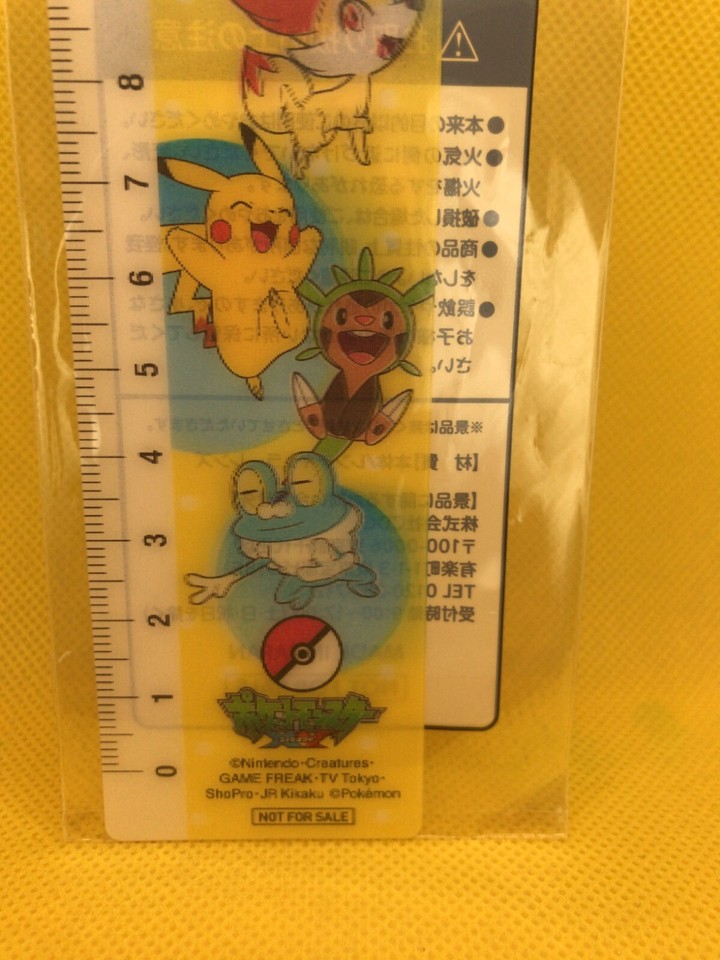POKEMON XY CALPICO limited 3D Ruler Nintendo Pikachu 10cm(4in) Not for ...