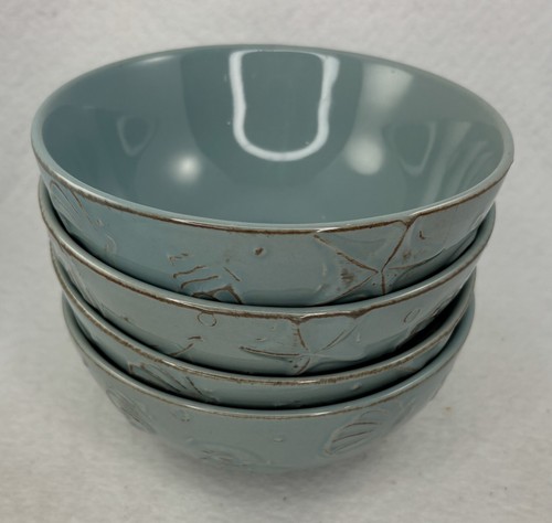 Thomson Pottery Cape Cod Aqua Soup Cereal Bowls 6.2in Discontinued Set ...