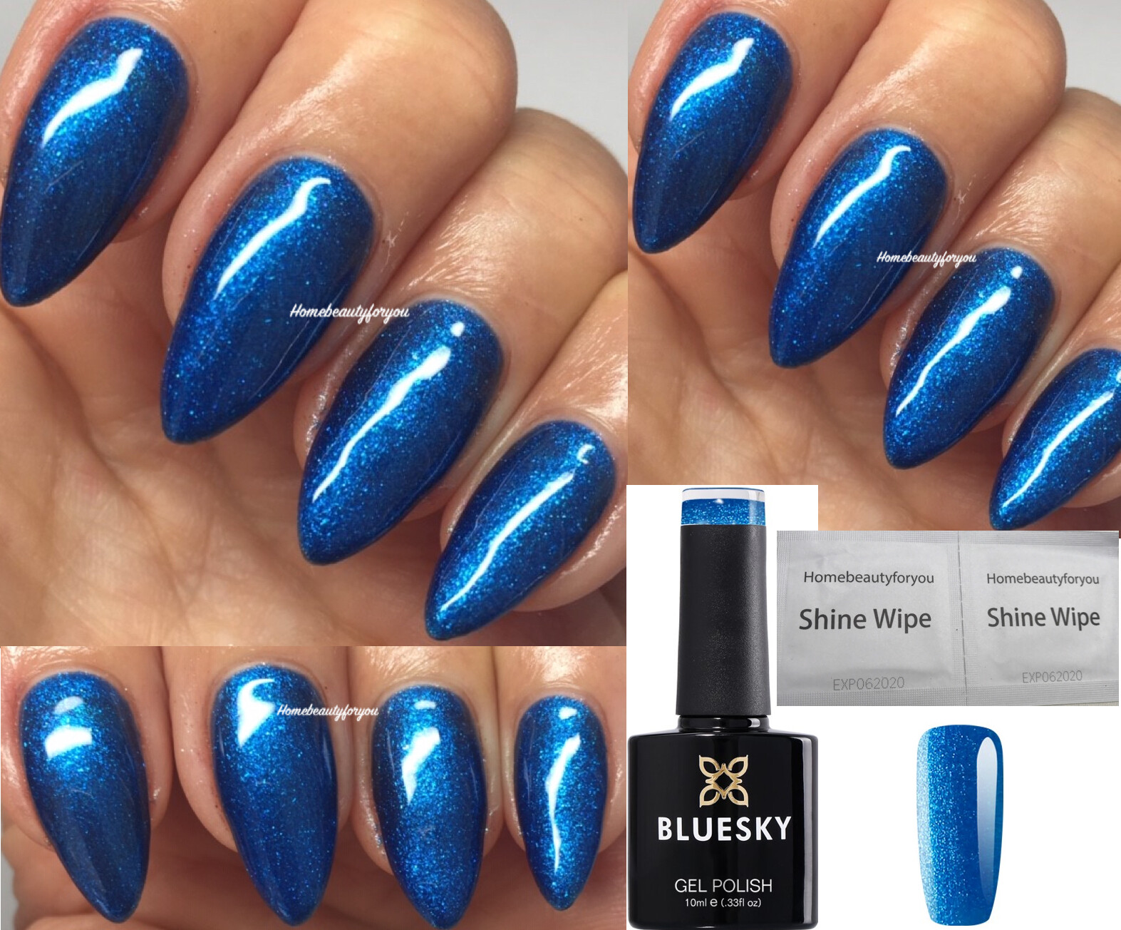 BLUESKY GEL NAIL POLISH BLUE,LIGHT BLUE SKY PALE BLUE UV LED SOAK OFF ...