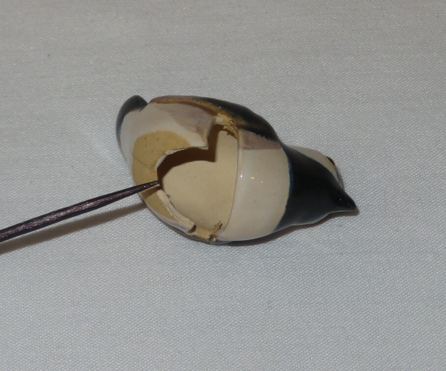 Rosemeade Pottery Songbird Chickadee Cup Sitter Notched Figure Figurine - READ | eBay