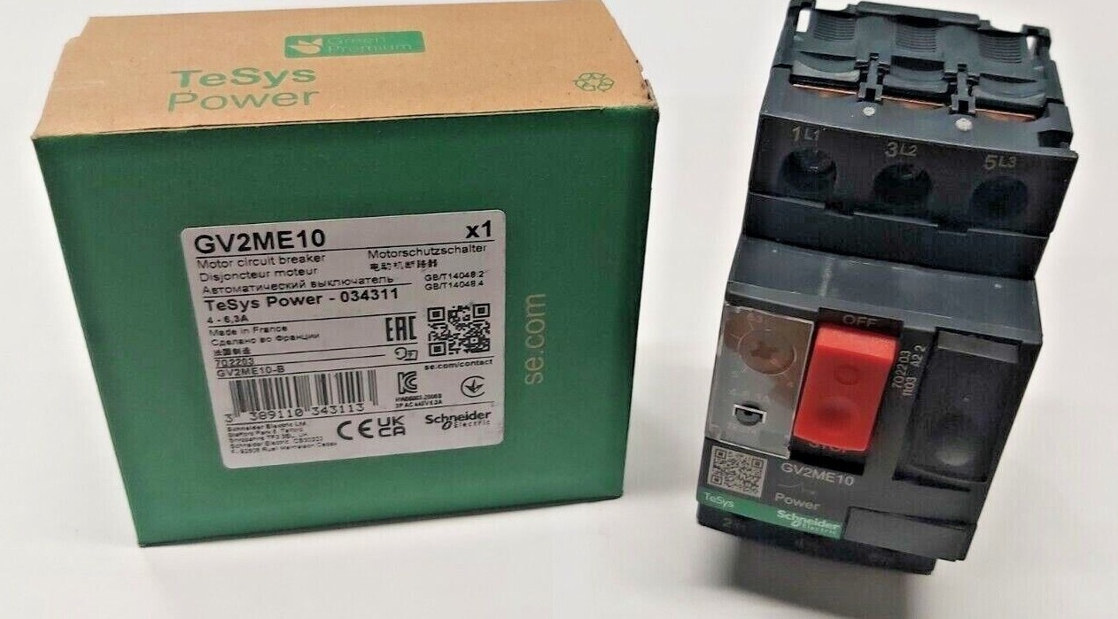 Schneider Electric GV2ME10 Motor Circuit Breaker 4-6.3A TeSys 034311 | eBay