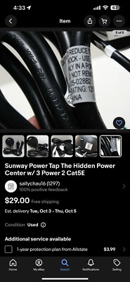 Sunway Power Tap The Hidden Power Center w/ 3 Power 2 Cat5E | eBay