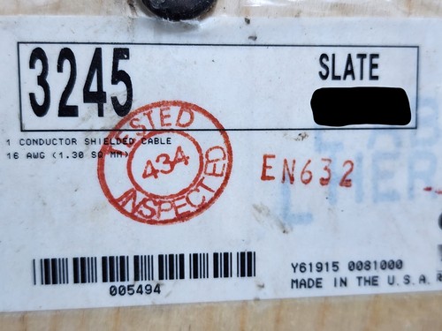 Alpha Wire 3245 #16awg Braid Shielded Milspec/Aerospace Hook-Up Wire Gray /10ft | eBay