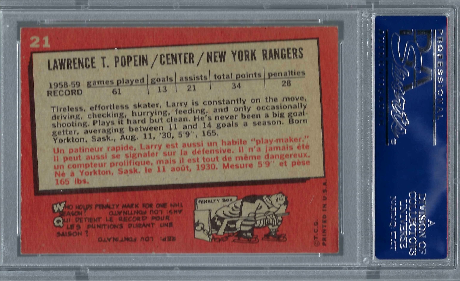 1959-60 Topps - #21 Larry Popein for sale online | eBay