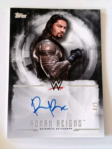 ROMAN REIGNS WWE LEGEND 2017 TOPPS UNDISPUTED BLACK ON-CARD AUTOGRAPH ...