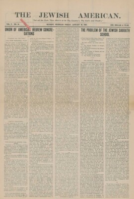 Emil G Hirsch Rabbi Jacob S Raisin Jean Ingelow Jewish American January ...