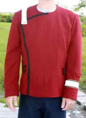 Men’s Star Trek Wrath of Khan Wool Jacket – Red TWOK Movie Costume | eBay