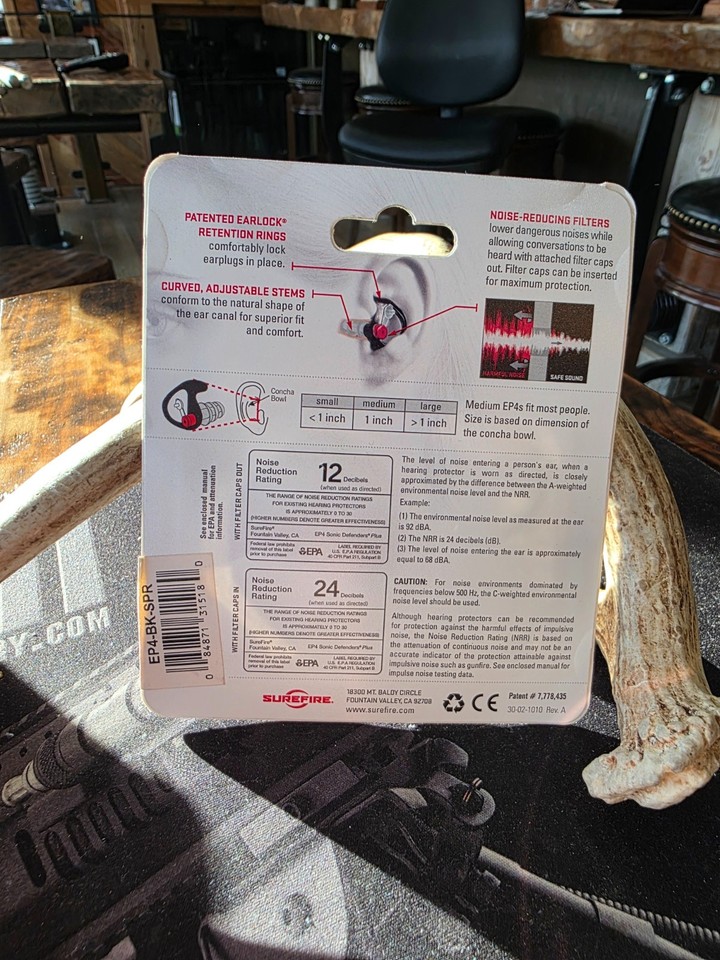 Surefire Sonic Defenders Plus EP4 Filtered Flanged Earplugs NRR 28dB | eBay