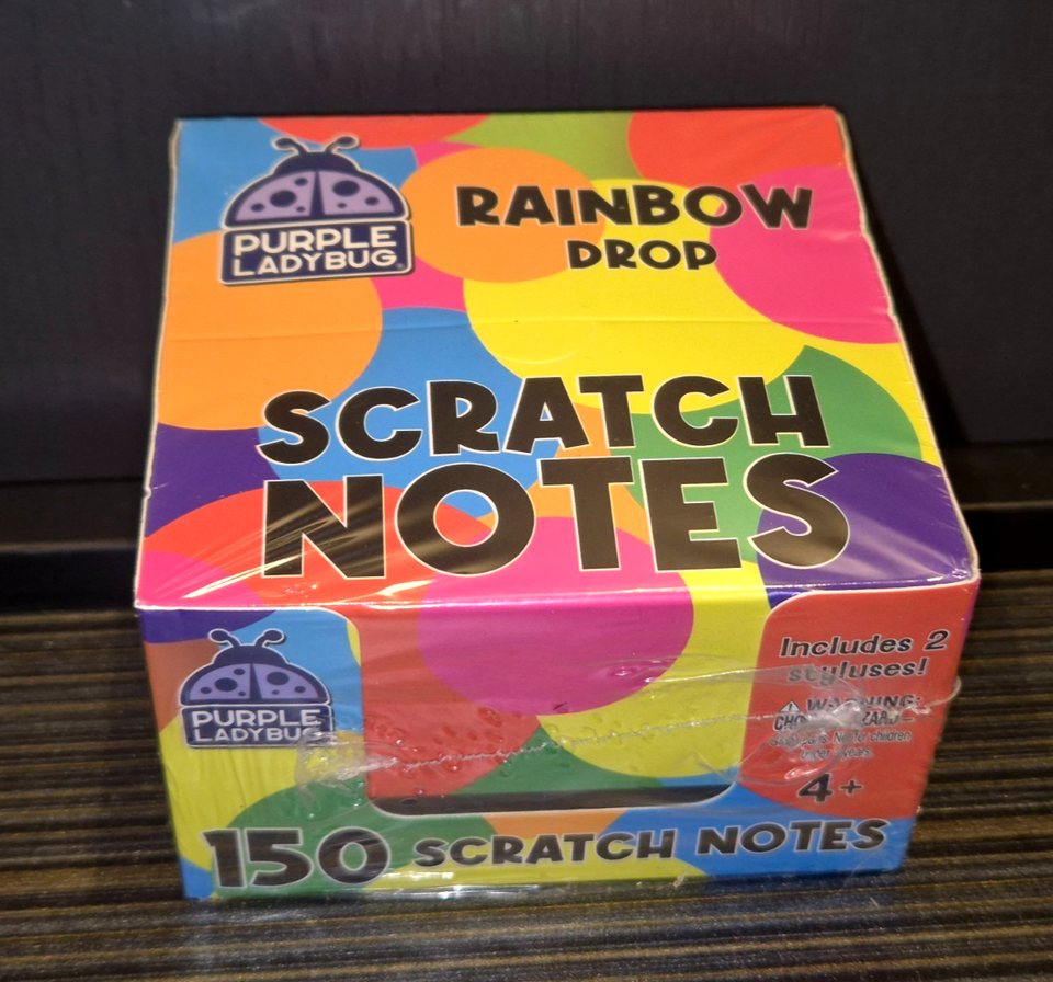BNIP Purple Ladybug RAINBOW DROP 150 SCRATCH NOTES Stocking Filler Age ...