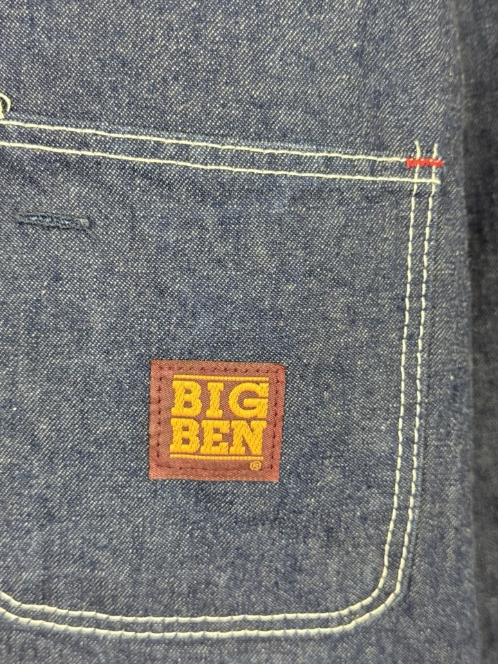 Vintage Big Ben Denim Barn Jacket Chore Coat Men's Sz 40 Blanket Lined ...