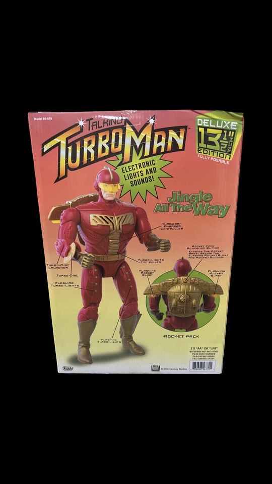 Funko Talking Turbo Man Jingle All The Way Action Figure New Christmas ...