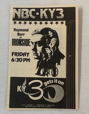 1976 small KYTV tv ad ~ IRONSIDE | eBay