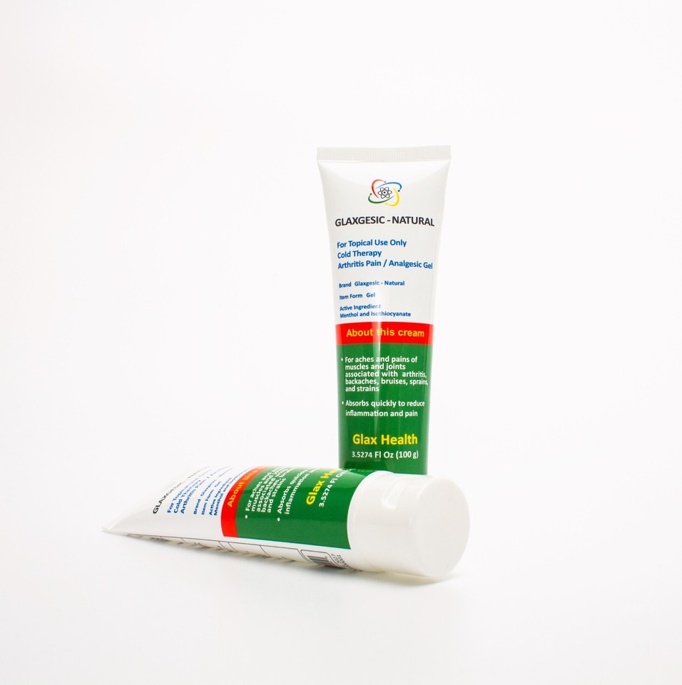 GLAXGESIC-NATURAL Pain Relief Gel Topical Analgesic Arthritis Joint ...