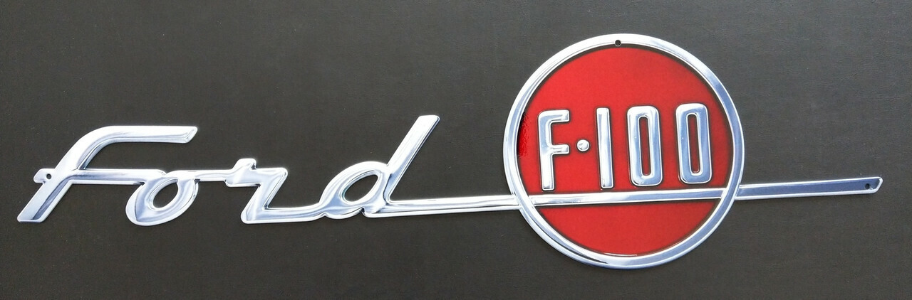 1955 Ford F-100 F100 Truck Emblem Badge Heavy Duty Steel Metal Magnet ...