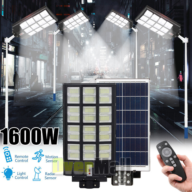 9900000000LM 2000W Commercial Solar Street Light Parking Lot Lamp Road ...