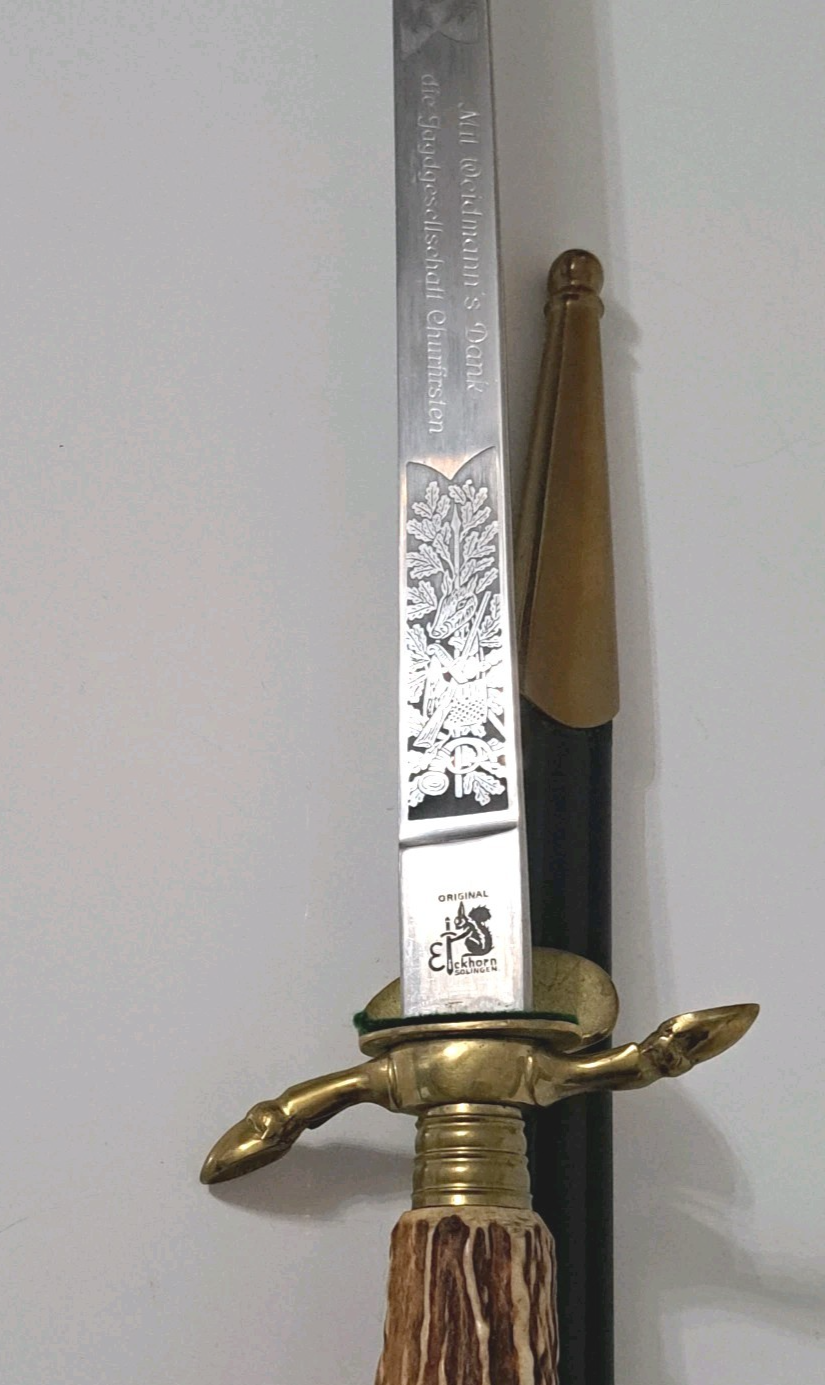 EICKHORN SOLINGEN GERMAN DAGGER SHOOTERS HUNTING KNIFE HIRSCHFÄNGER ...