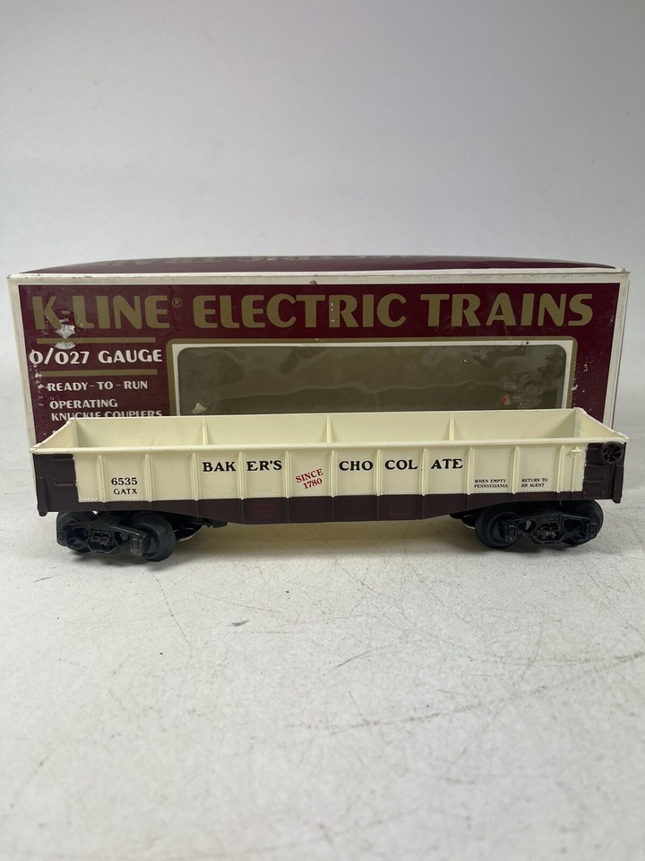K-Line O/27 Gauge Electric Trains K6535 Gondola Bakers Chocolate W 4 ...