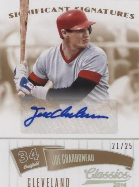2014 Panini Classics - Significant Signatures Gold #35 Joe Charboneau ...