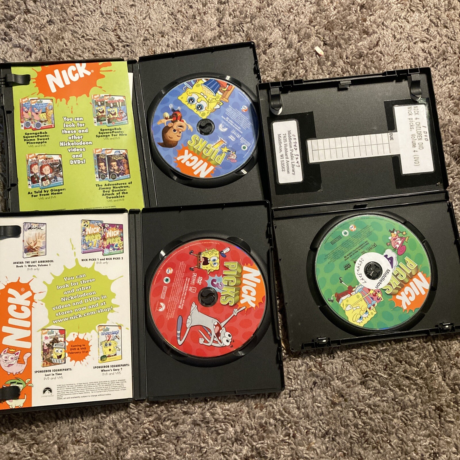 Nick Picks Collection Volumes 1, 3, 4 (DVD Lot Of 3) Nickelodeon ...