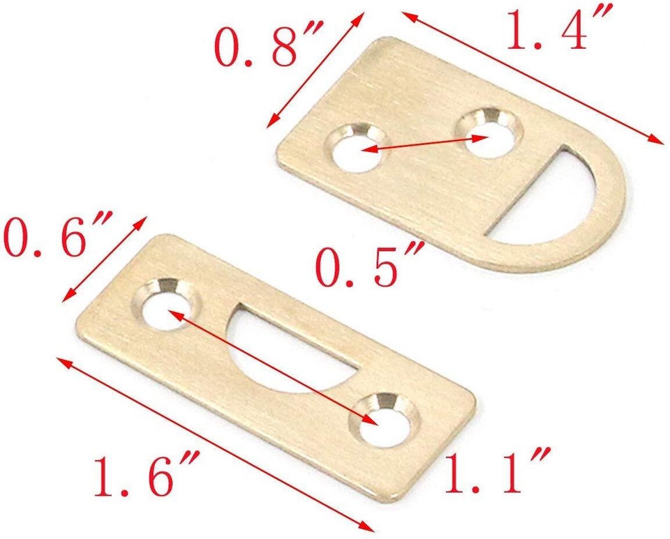 Solid Brass Surface Bolt 2 Inch Hardware Slide Surface Door Bolt Brushed Gold Ba 680577980563| eBay