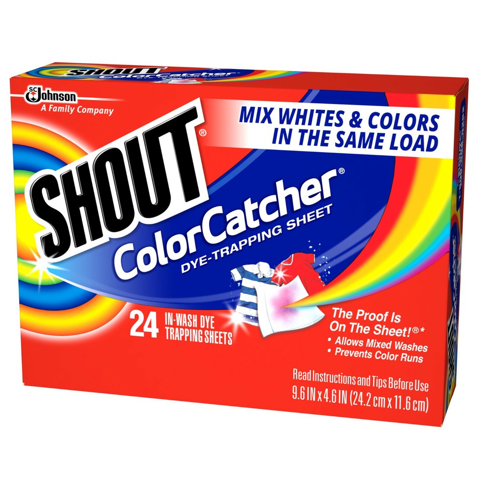 Shout COLOR CATCHER 24 IN-WASH DYE TRAPPING SHEETS Prevents Color Runs ...