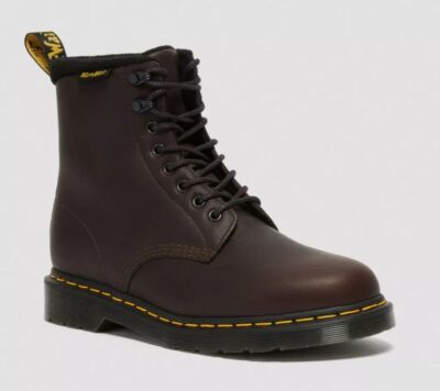 Dr. Martens 8 Loch 1460 Pascal Dark Brown Valor WP Waterproof + Fleece ...