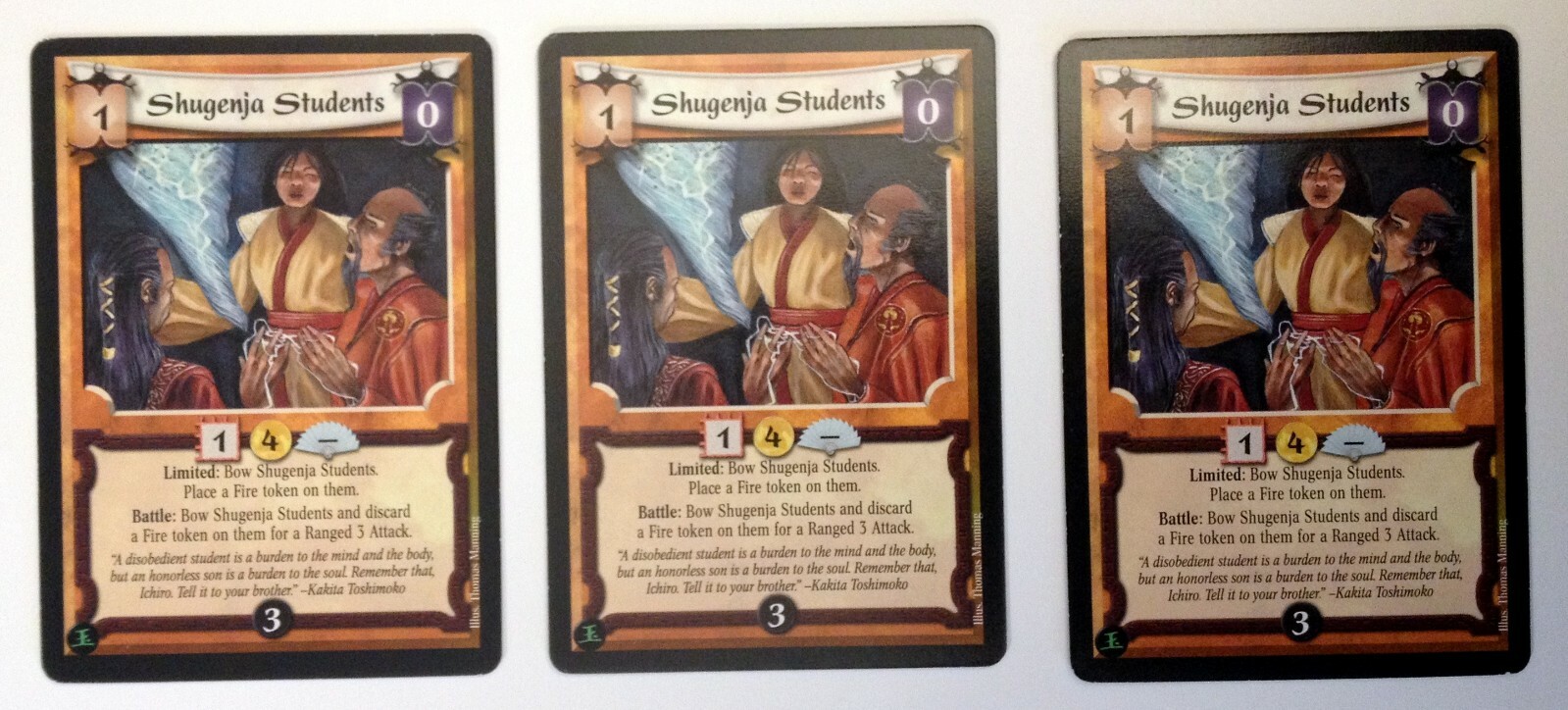 Shugenja Students (3) L5R Legend of the Five Rings CCG Ambition's Debt ...