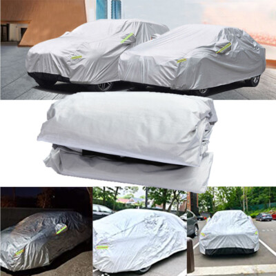 6 Layer Heavy Duty Silver Car Cover Waterproof Dust UV Resistant ...