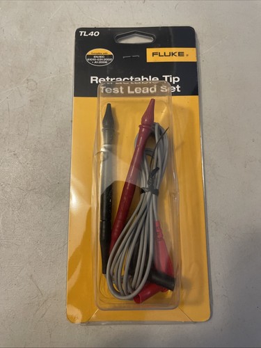 NEW Fluke TL40 Retractable Tip Test Lead Set (Red and Black) | eBay