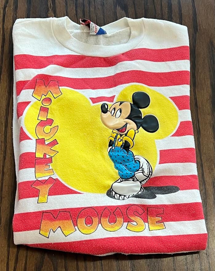 Vintage Mickey Mouse Cartoon 1980s Disney World Crewn… - Gem
