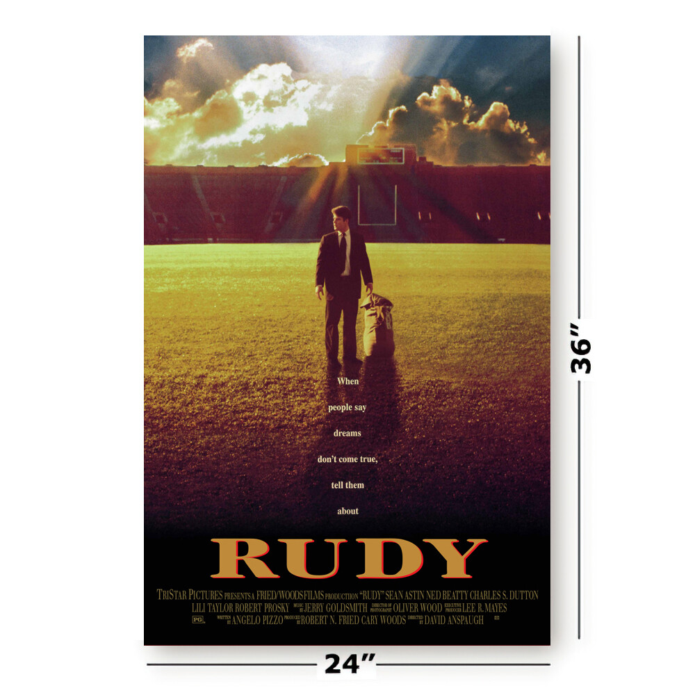 Rudy - Movie Poster (Regular) (Dreams Can Come True...) (Size: 24" X 36 ...