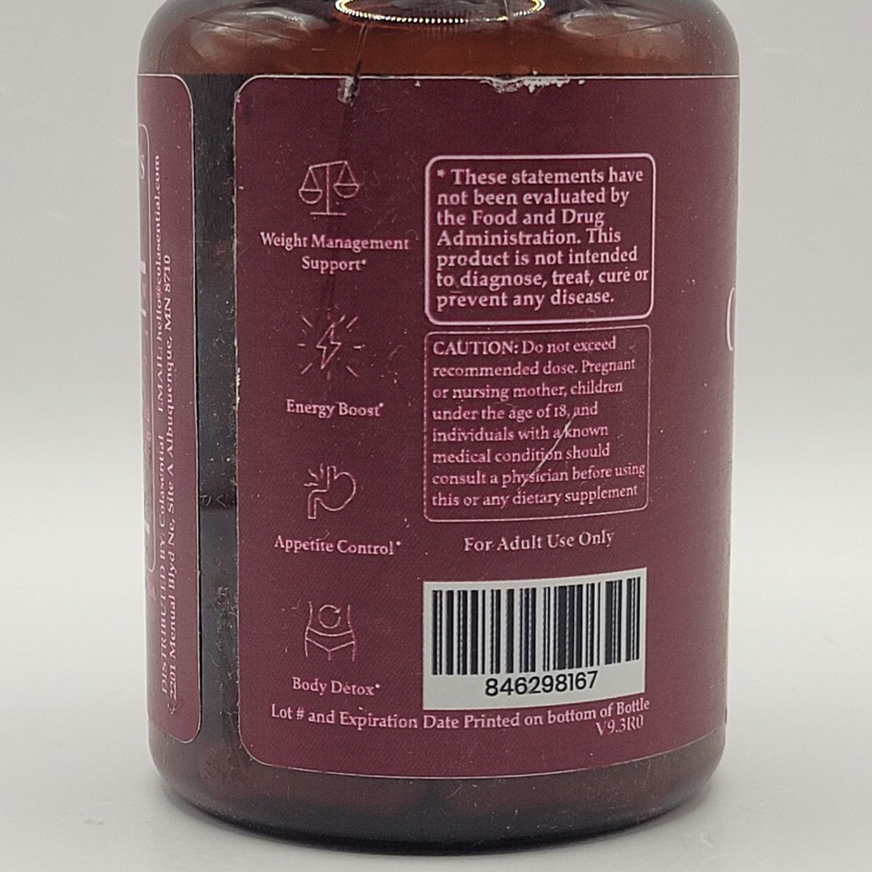 Colasential Max Detox Dietary Supplement 30 Day Supply - 60 Capsules ...