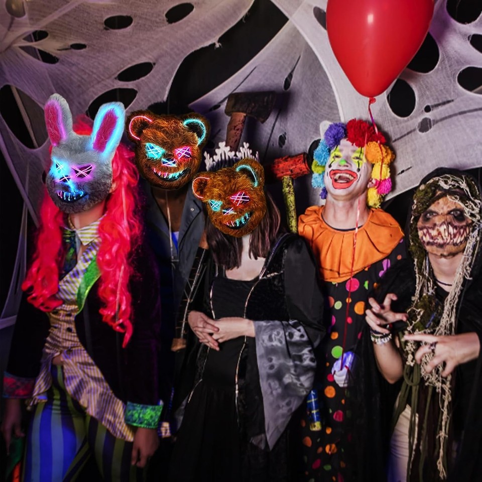 Halloween Purge Mask,Hacker Anonymous V/Animal Mask for Costume Party ...