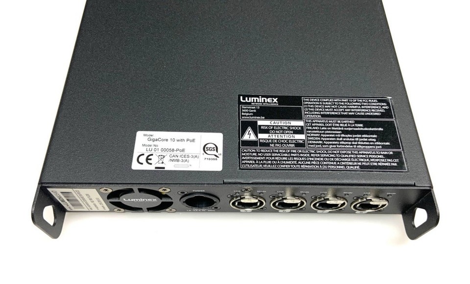 Luminex GigaCore 10 POE Ethernet Switch with 8 Shielded Neutrik ...