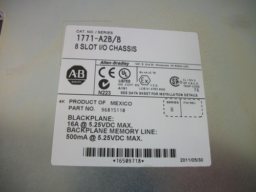 ALLEN-BRADLEY 8-SLOT I/O CHASSIS 1771-A2B 1771A2B US Free Tax | eBay