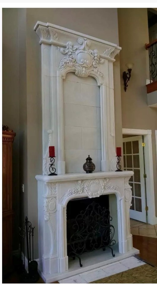 FRENCH STYLE MARBLE ESTATE FIREPLACE MANTEL - TF5 | eBay