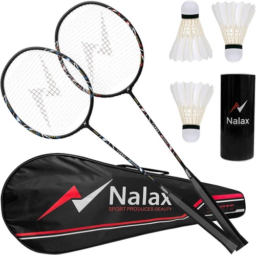 Badminton Set,2 Player Badminton Rackets Carbon Fiber Badminton Racquet ...