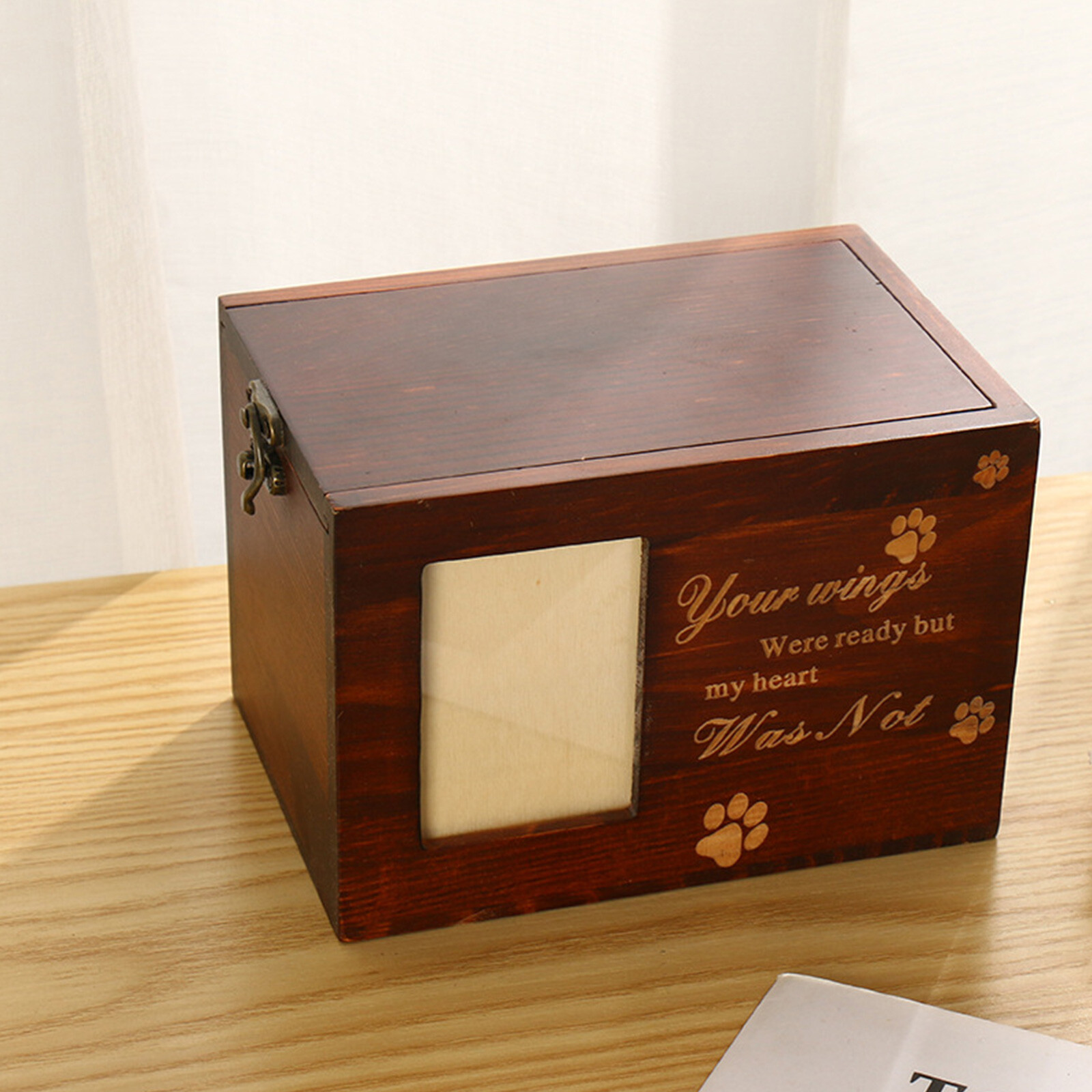 Memorial Keepsake Remembrance Wooden Box Pet Dog Cats Cremation Ashes ...