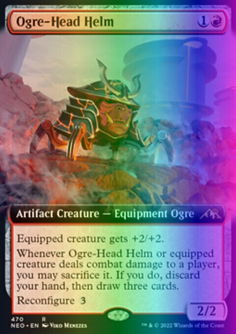 MTG Magic the Gathering Ogre-Head Helm (470/574) Kamigawa Neon Dynasty ...