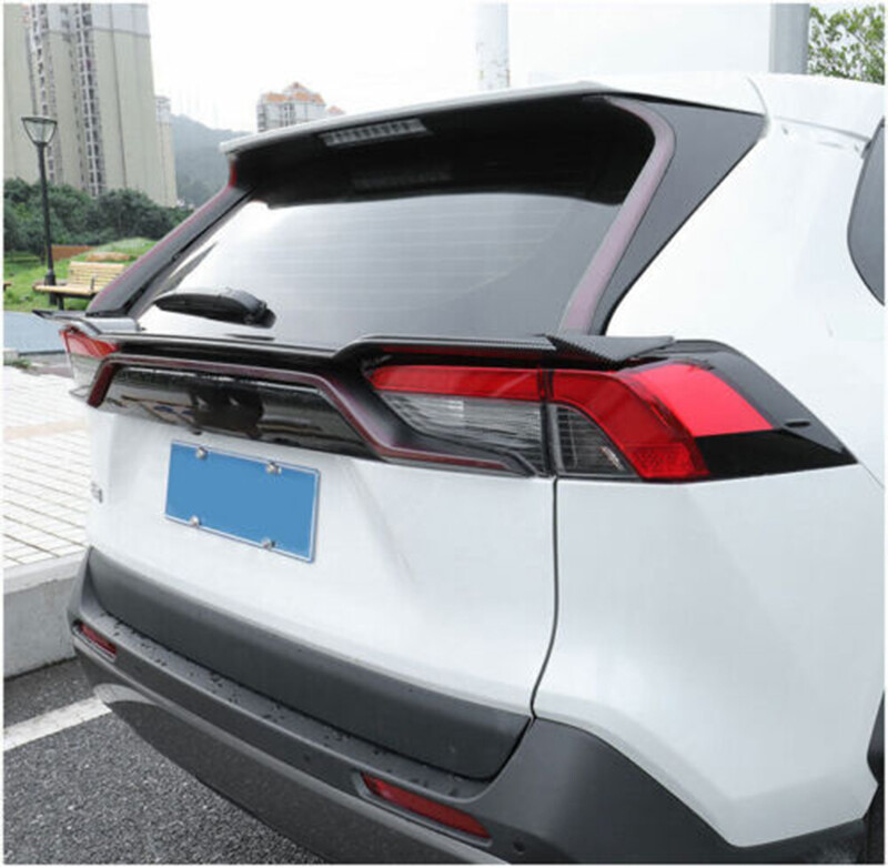For Toyota RAV4 2019-2023 Carbon Fiber Rear Boot Spoiler Wing Lip Flap ...