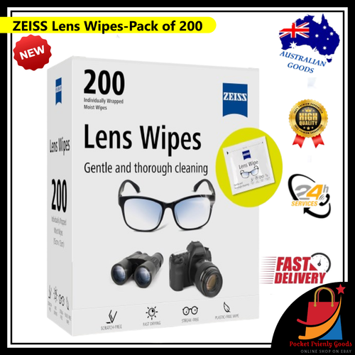 ZEISS LENS WIPES CLEANING OPTICAL GLASSES CAMERA IPHONE MOBILE-Pack of ...
