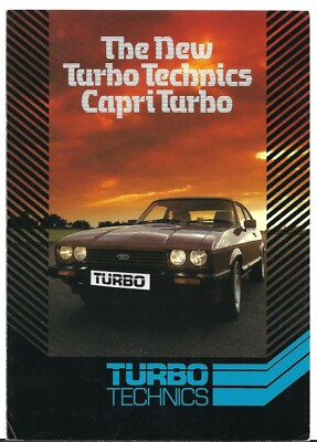 Turbo Technics Ford Capri Turbo Mk3 1986-87 UK Market Foldout Sales ...
