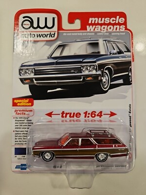 2024 AUTO WORLD ULTRA RED 1970 CHEVY KINGSWOOD ESTATE SPECIAL EDITION ...