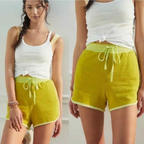 Anthropologie Daily Practice Anna Shorts Yellow Size M | eBay
