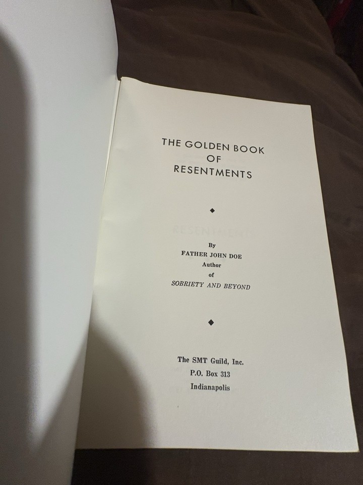 Alcoholics Anonymous The Golden Book Of Resentments 1979 | eBay
